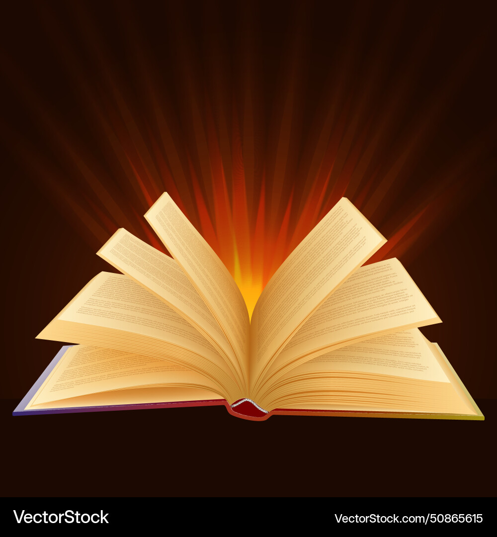 An open book is a source of knowledge Royalty Free Vector