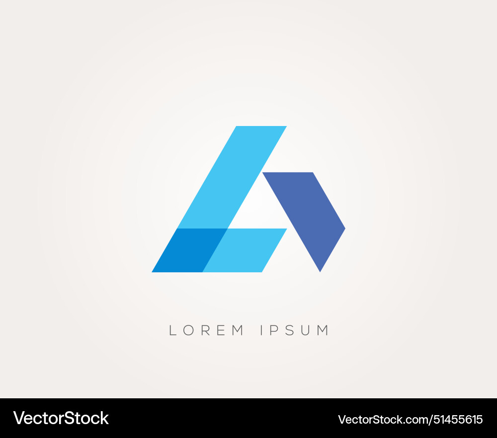 Creative a 3d letter logo design Royalty Free Vector Image