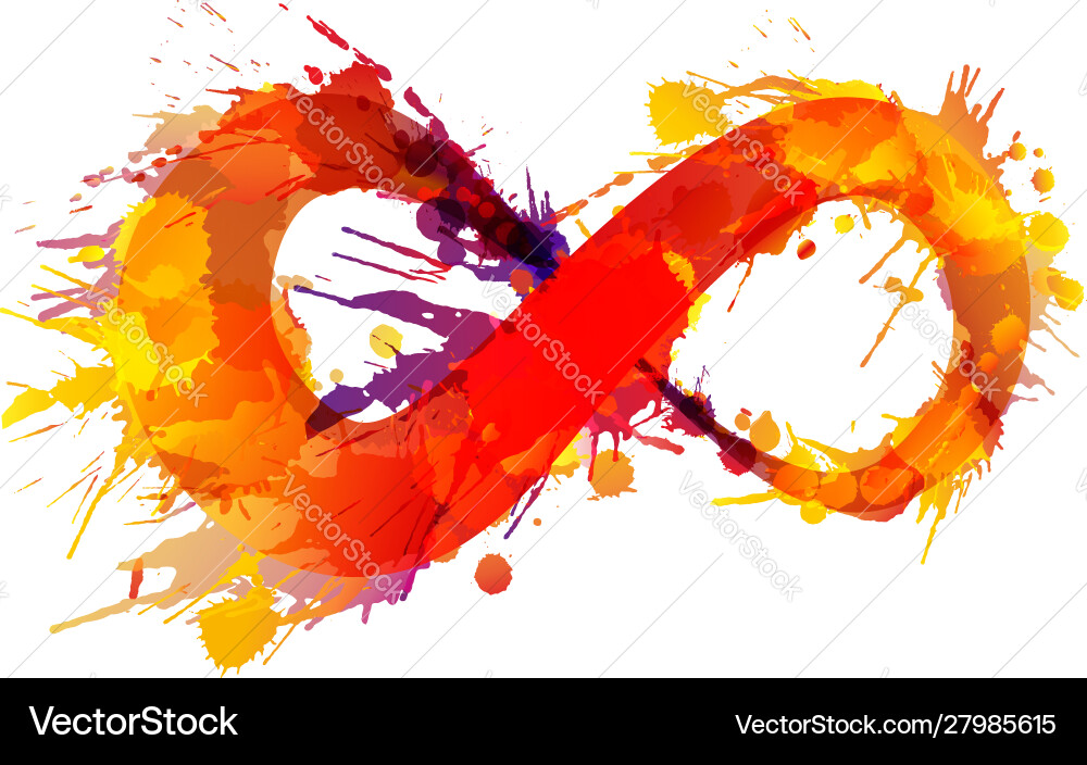 Grunge infinity symbol Royalty Free Vector Image
