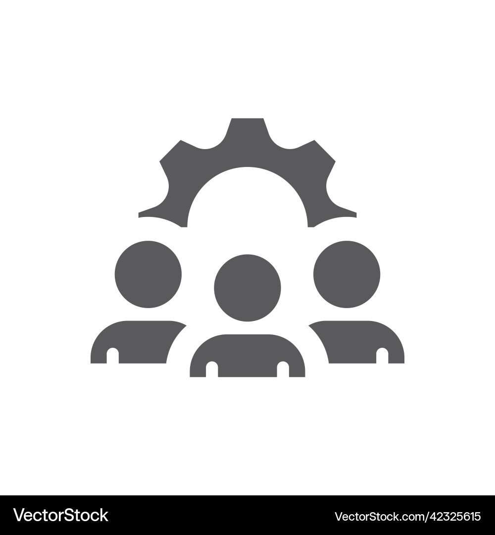 Human resources management filled icon Royalty Free Vector