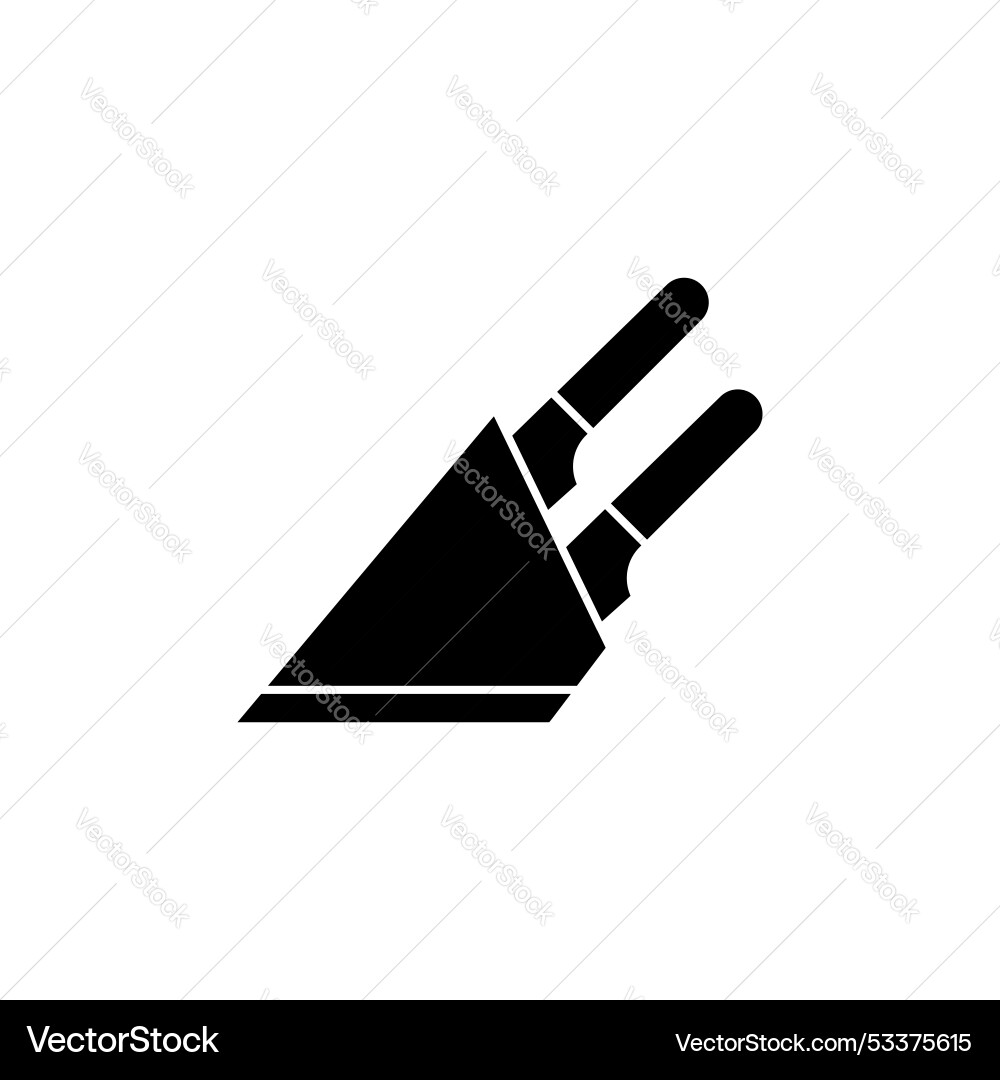 Kitchen knife block icon set chefs and butcher Vector Image