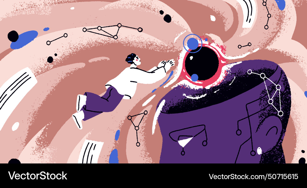 Neural Network Ai Education Neuroscience Concept Vector Image