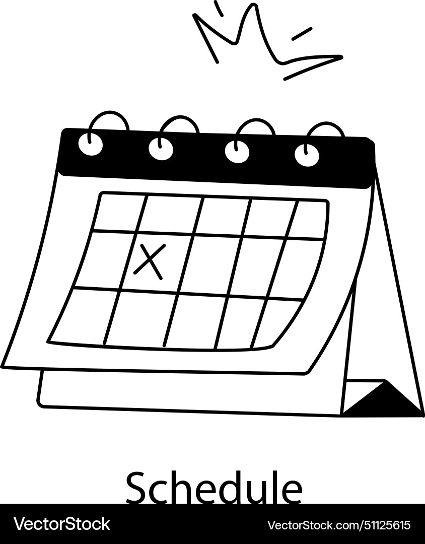 Schedule Royalty Free Vector Image - VectorStock