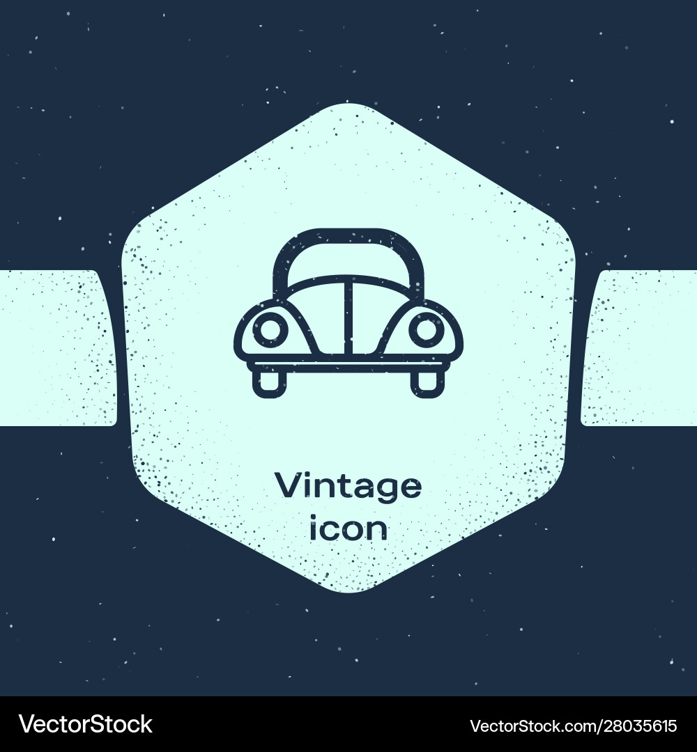 Vintage Volkswagen Beetle Icon Royalty Free Vector Image