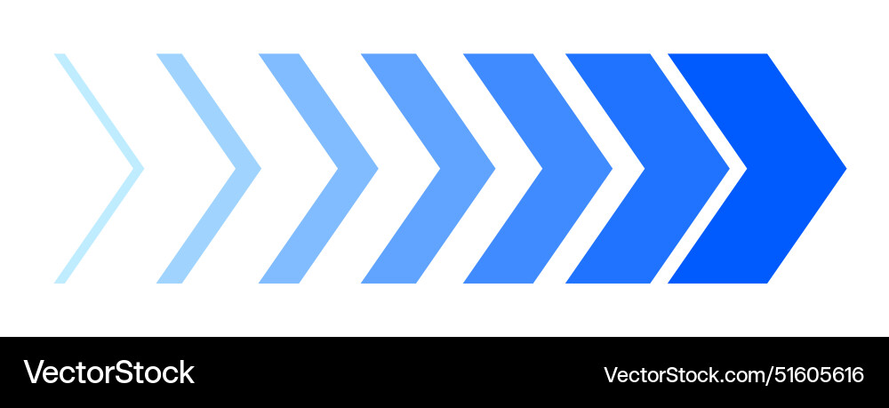 Blue gradient arrows Royalty Free Vector Image