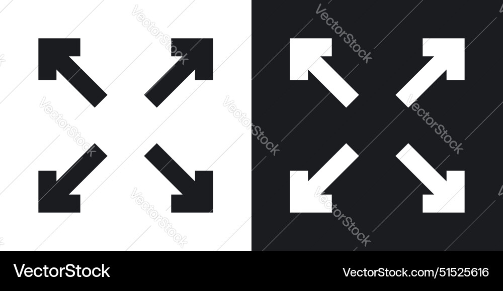 Expand arrows icon Royalty Free Vector Image - VectorStock