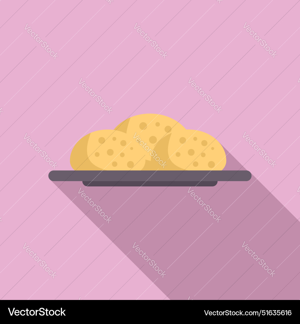 Freshly baked bread rolls lying on plate bakery Vector Image