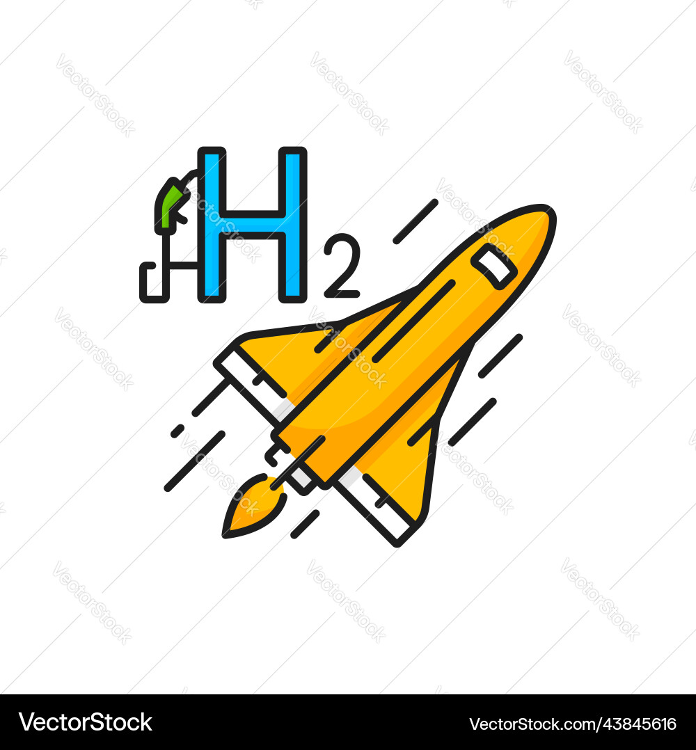 Hydrogen Fuel for Spacecraft Royalty Free Vector Image