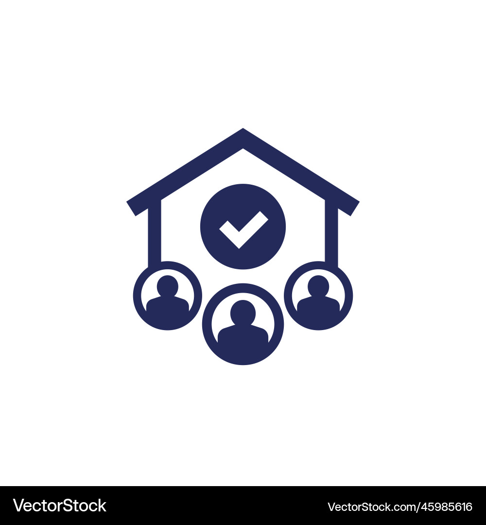Refugee shelter icon on white Royalty Free Vector Image