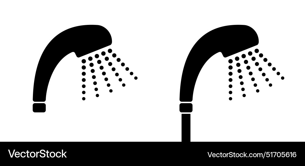 Shower head with water drops – Royalty-Free Vector | VectorStock