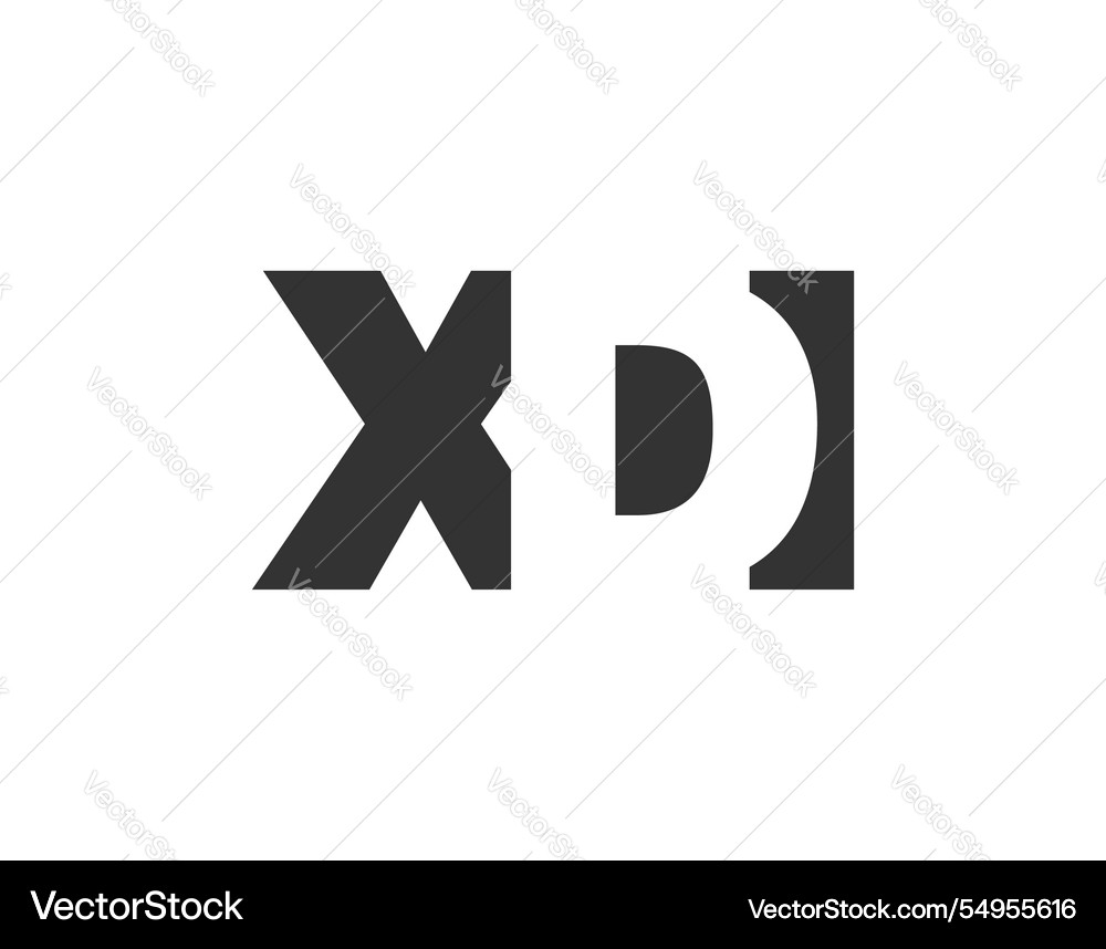 Xdi logo design initial letter x d i bold font – Royalty-Free Vector ...