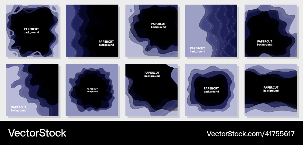 Colorful Paper Cutout Backgrounds Royalty Free Vector Image