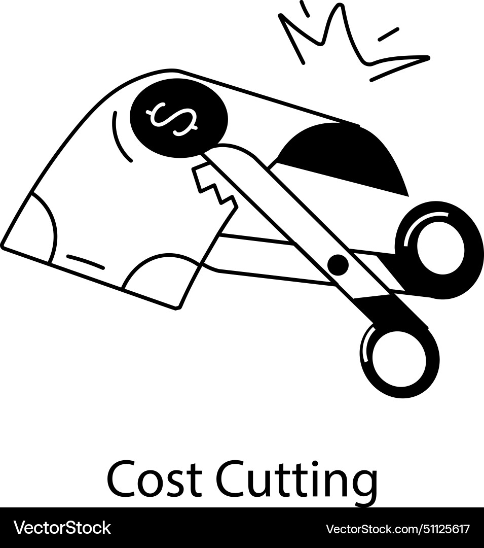 Cost cutting Royalty Free Vector Image - VectorStock