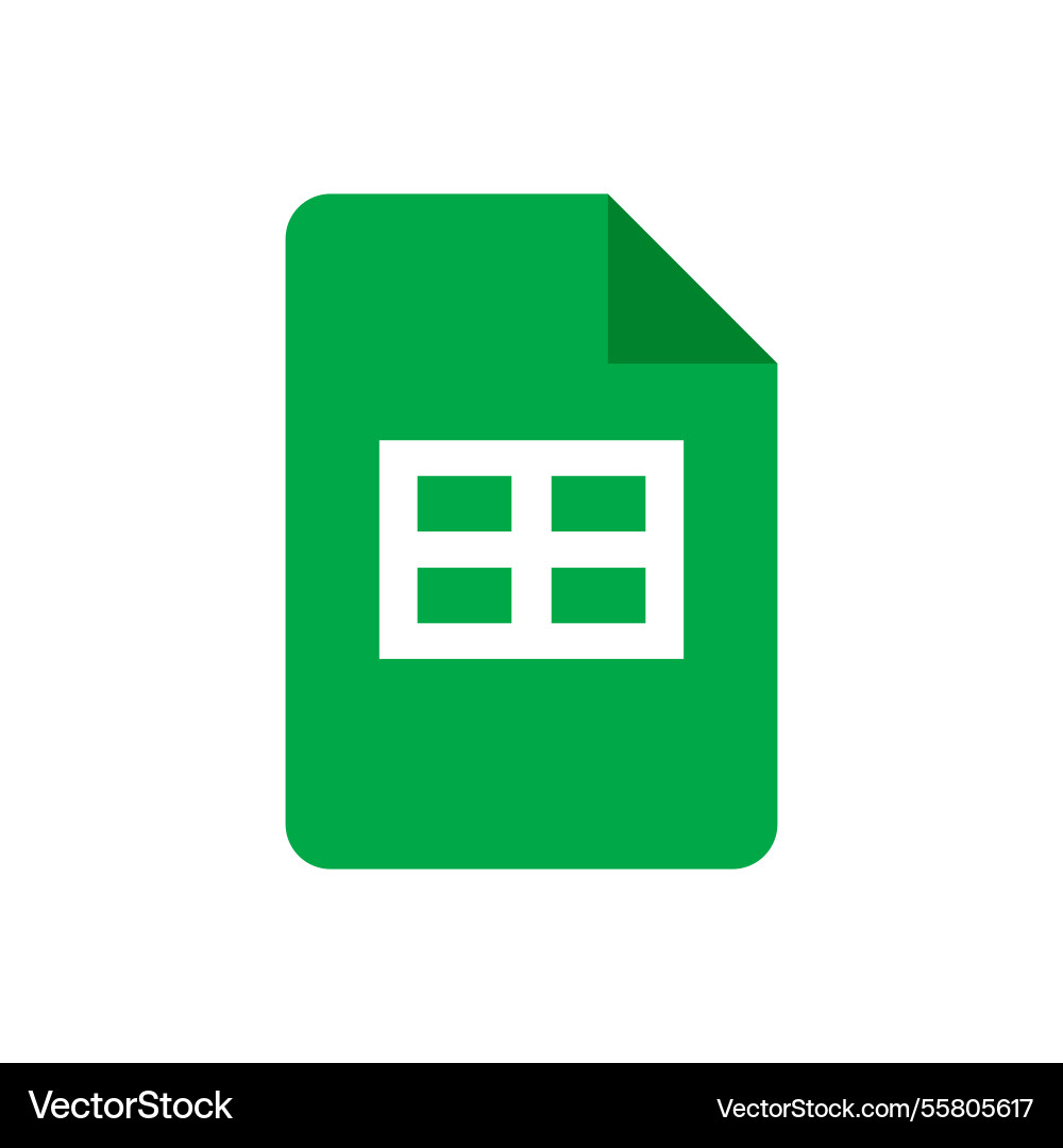 Google sheets logo Royalty Free Vector Image - VectorStock