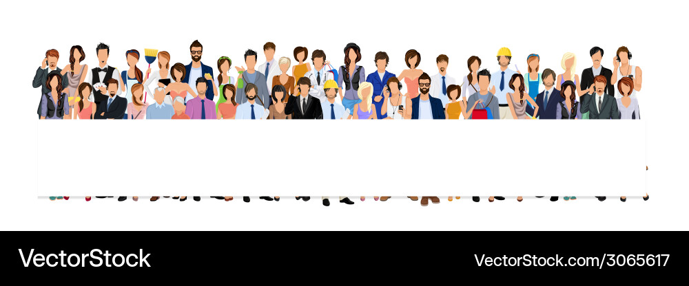 Group people banner Royalty Free Vector Image - VectorStock