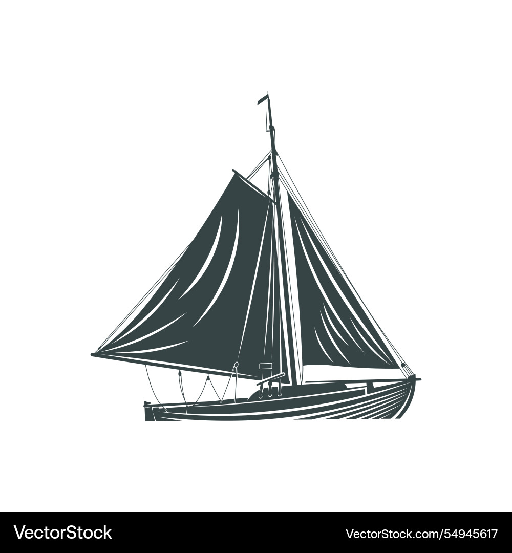 Sailing boat design Royalty Free Vector Image - VectorStock