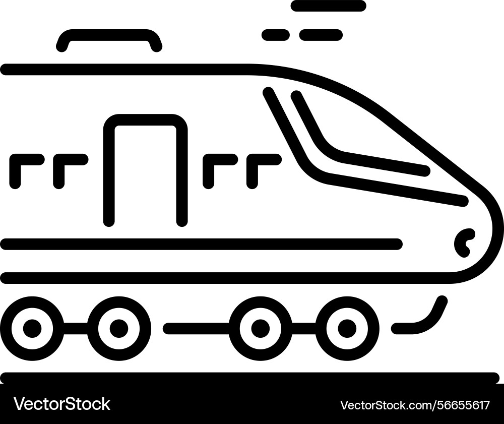Shinkansen train Royalty Free Vector Image - VectorStock