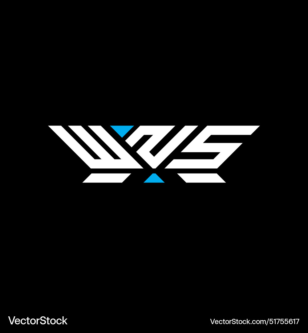 Wns letter logo design simple and modern Vector Image