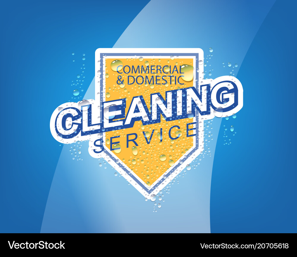 Cleaning Service Logo Template Royalty Free Vector Image