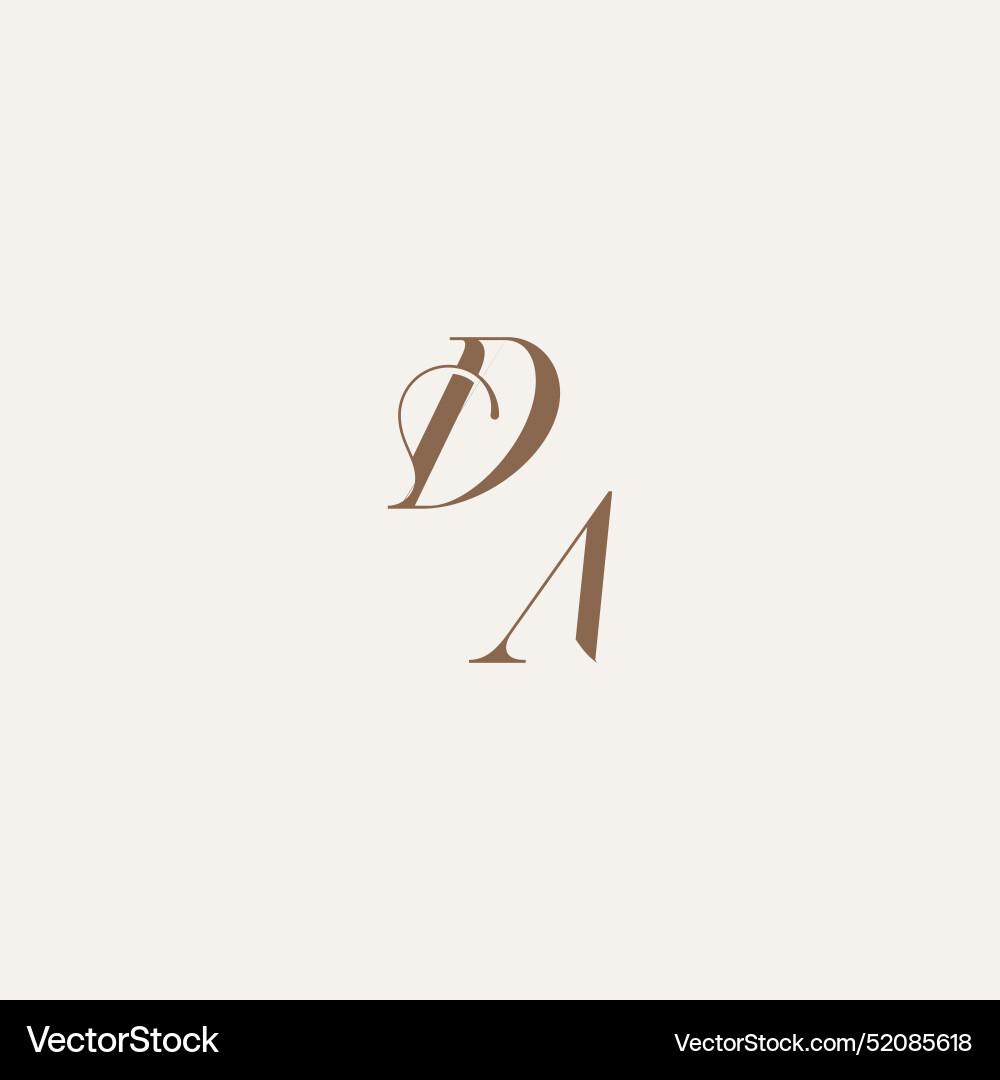 Initial monogram logo wedding concept design Vector Image