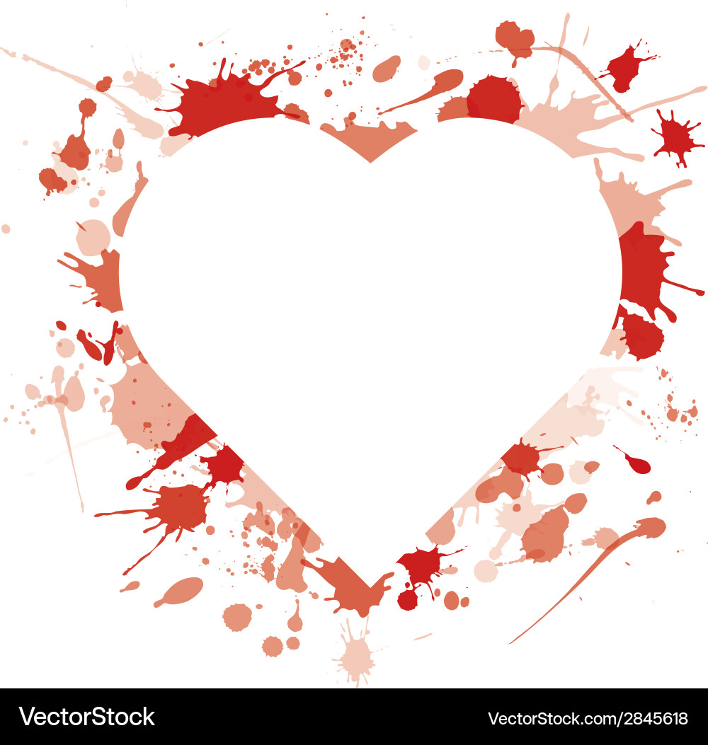 Ink heart Royalty Free Vector Image - VectorStock