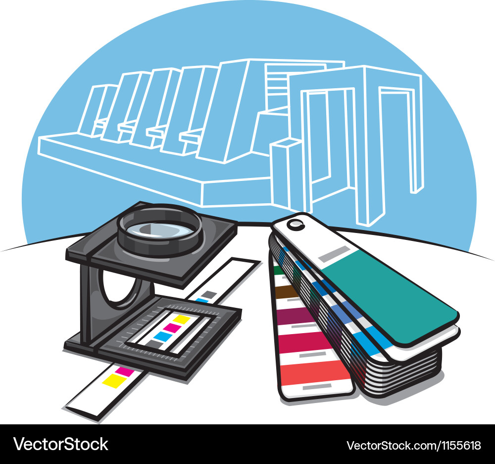 Print shop tools Royalty Free Vector Image - VectorStock