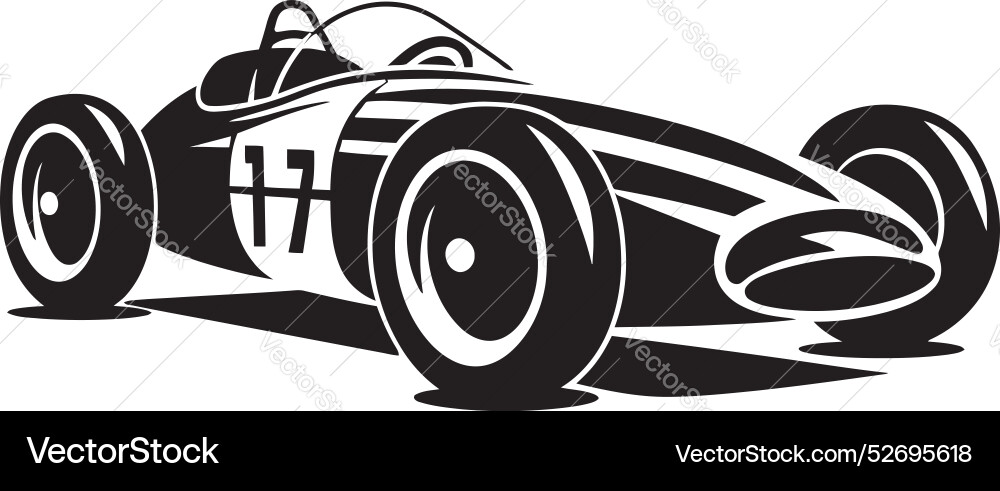 Racecraft rally formula one iconic emblem power Vector Image