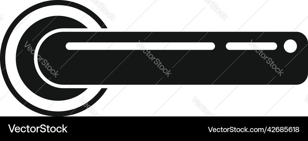 Window door handle icon simple hotel steel Vector Image