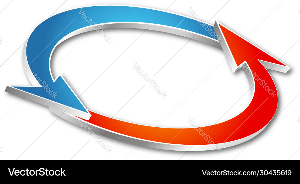 Air conditioning cooling and heating arrows symbol