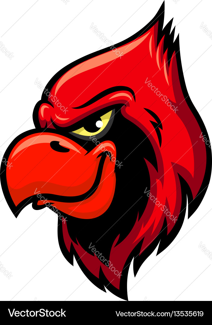 Cardinal Bird Head Icon Royalty Free Vector Image