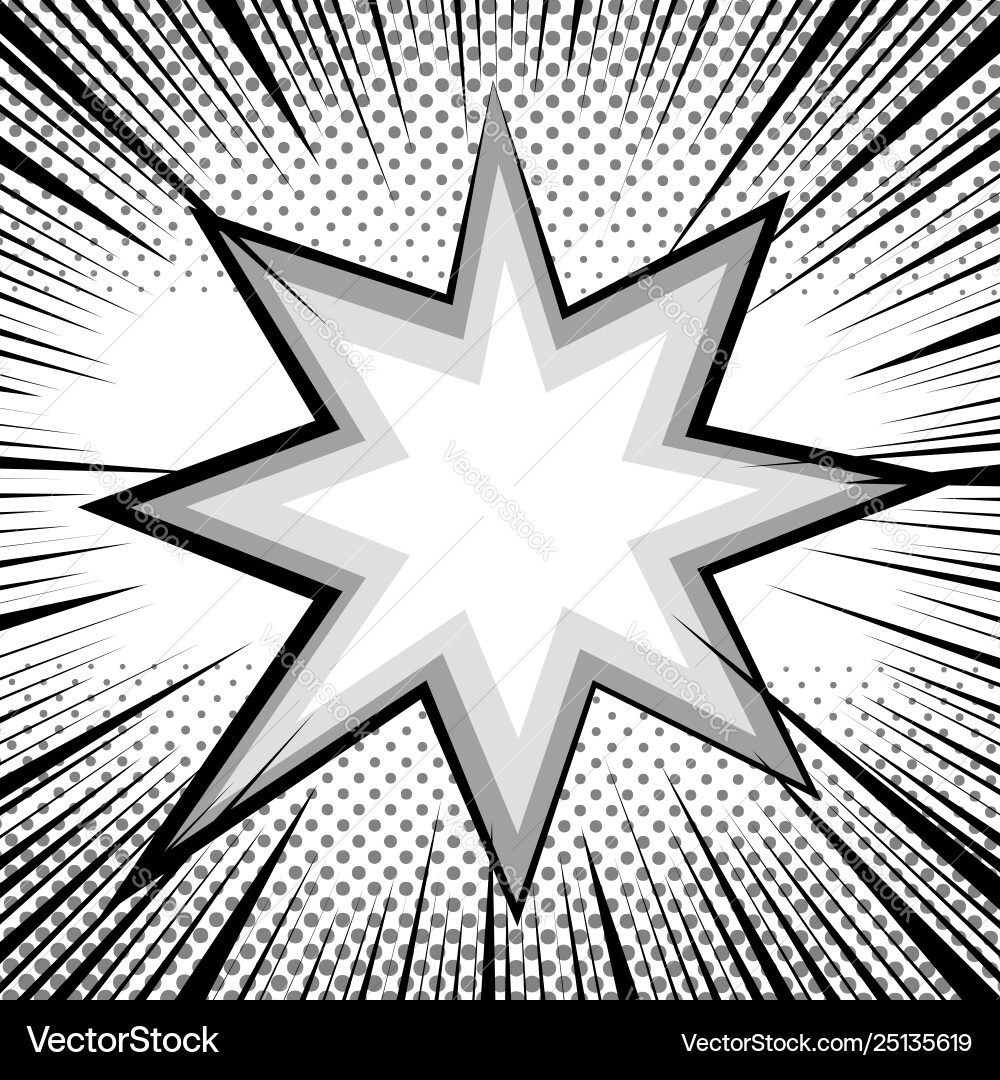 Comic book page monochrome design concept Vector Image