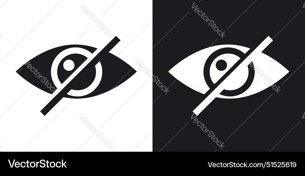 Eye crossed icon Royalty Free Vector Image - VectorStock