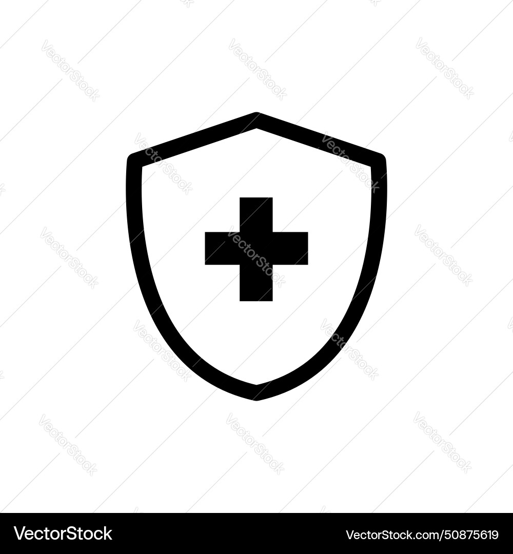 Immune guard icon set health shield system Vector Image
