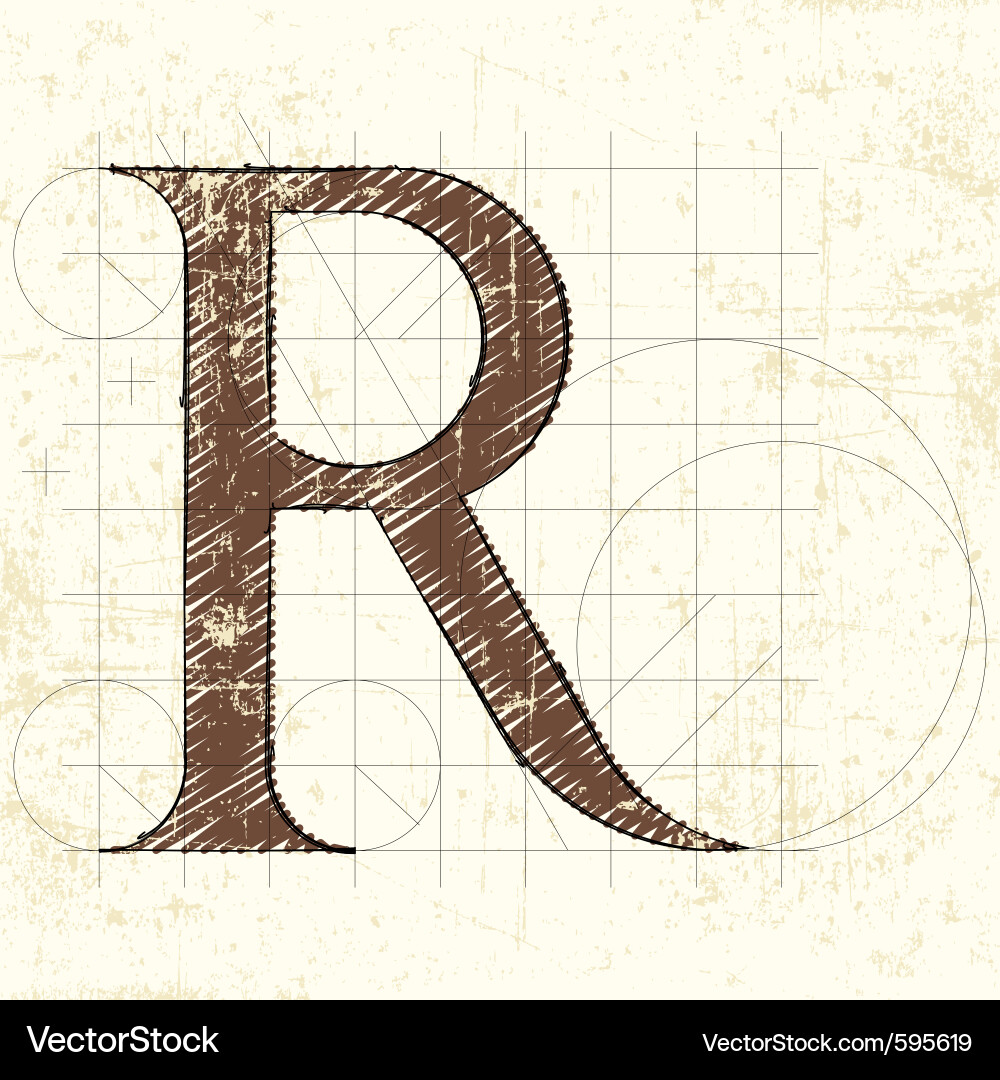 Letter r Royalty Free Vector Image - VectorStock