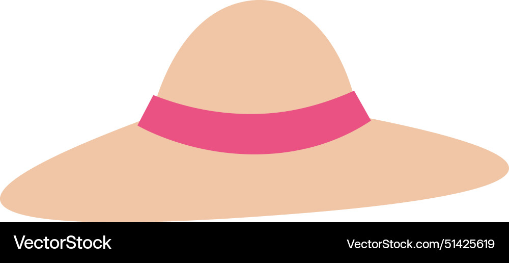 Summer woman hat Royalty Free Vector Image - VectorStock
