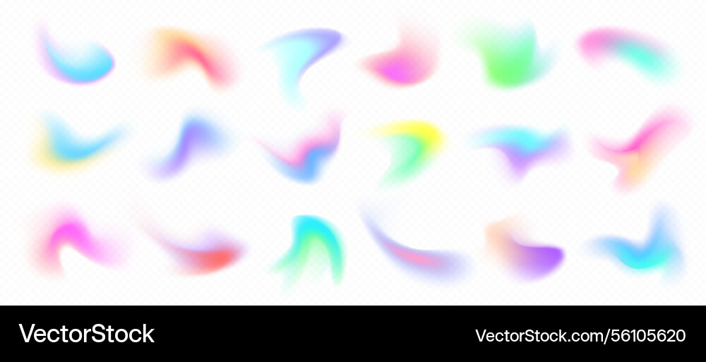 Colorful blurry gradient shapes abstract light Vector Image