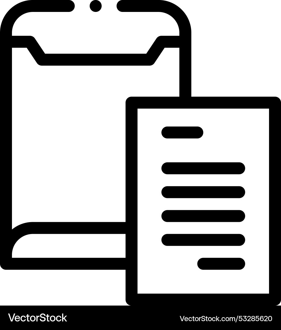 Dossier icon thin linear style design isolated Vector Image