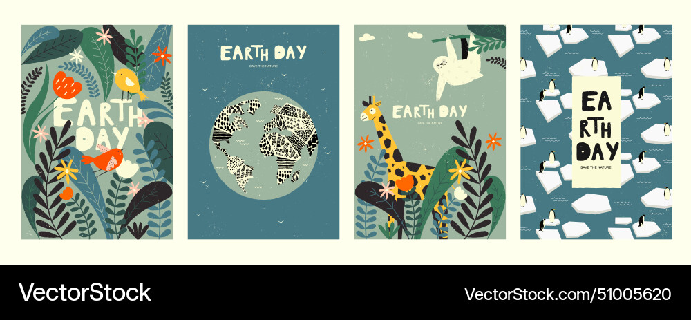 Earth environmental banner global warming concept Vector Image