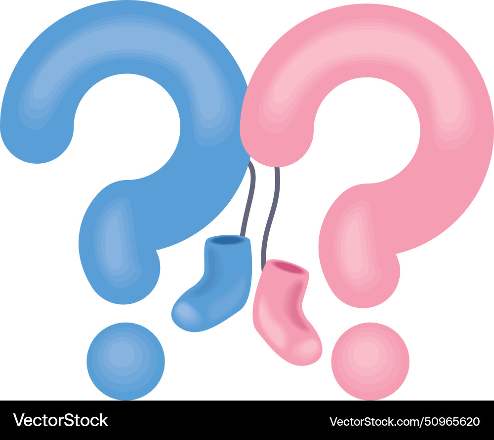 Gender reveal trendy Royalty Free Vector Image