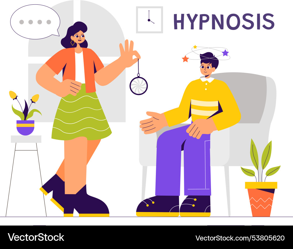 Hypnosis featuring black and white spiral Vector Image