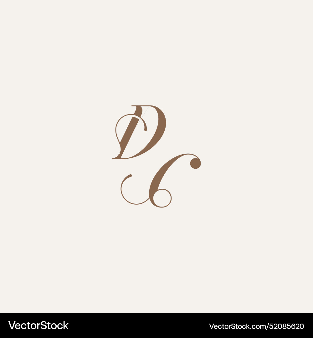 Initial monogram logo wedding concept design Vector Image