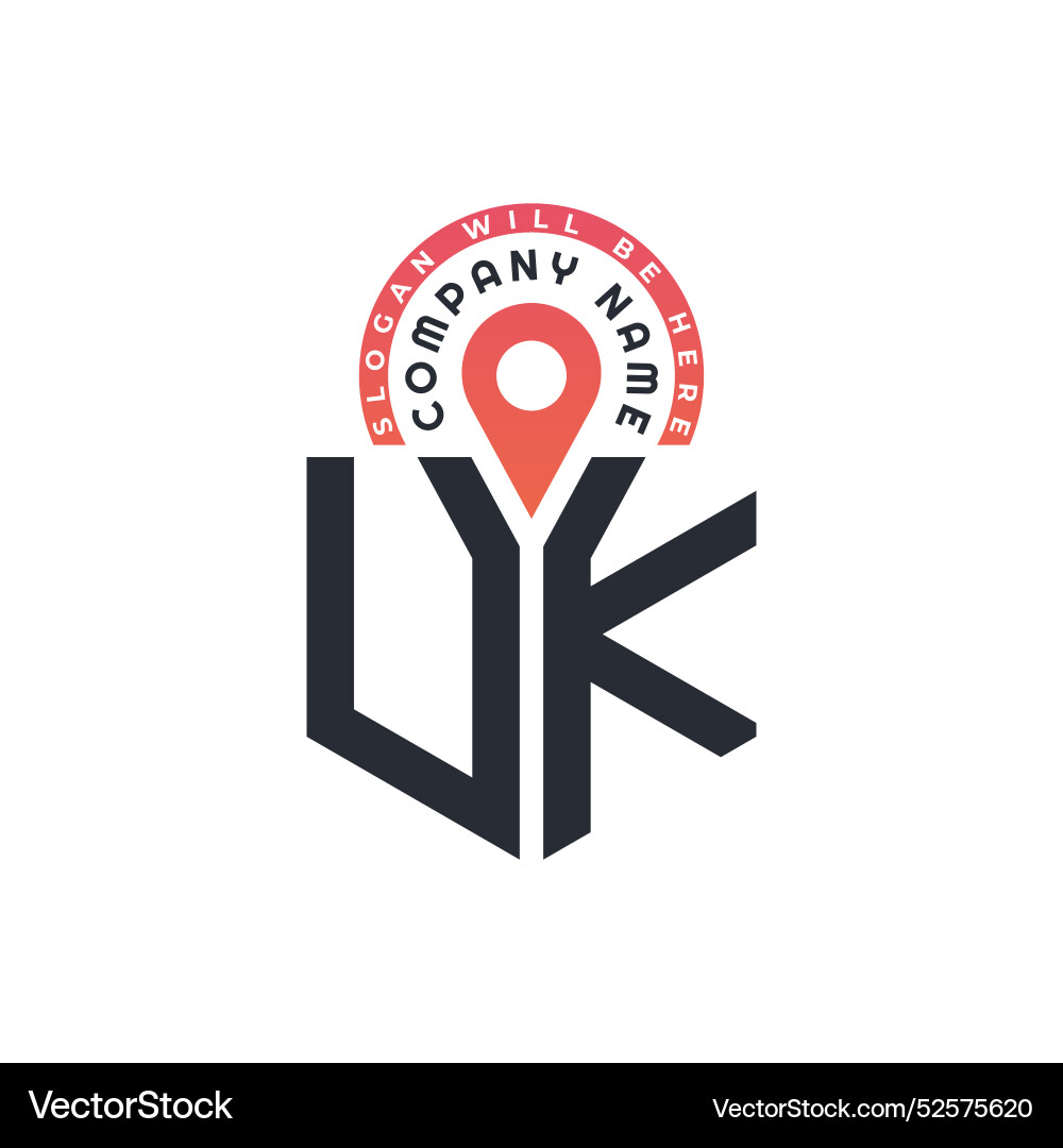 Uk location logo design for human resources Vector Image
