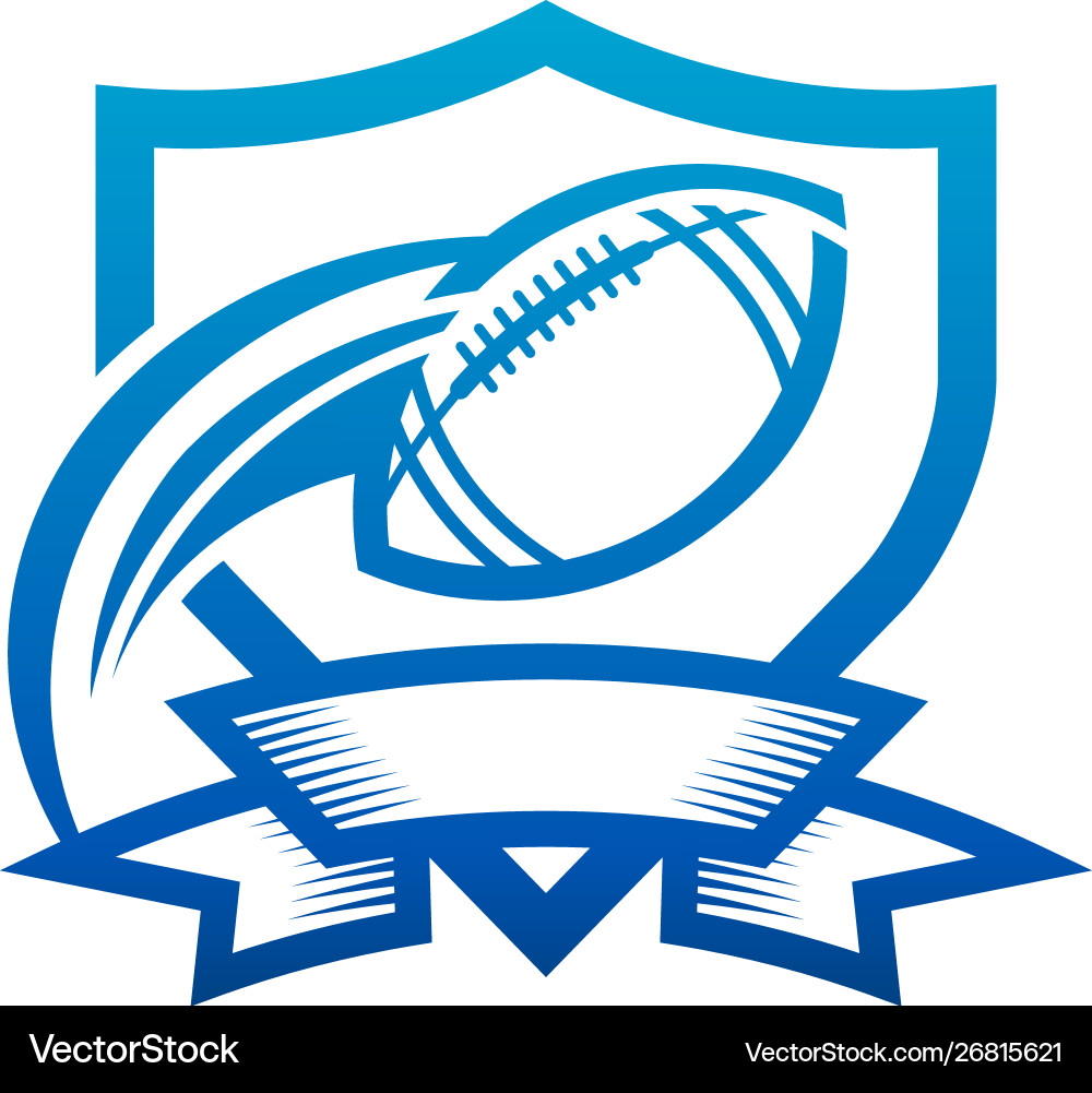 American football shield badge icon Royalty Free Vector