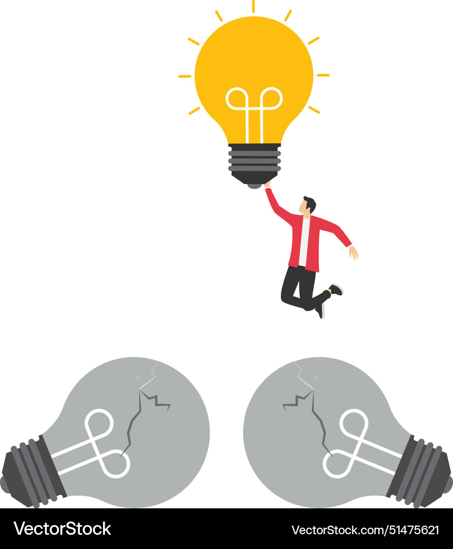 Best practicefind idea and solution Royalty Free Vector