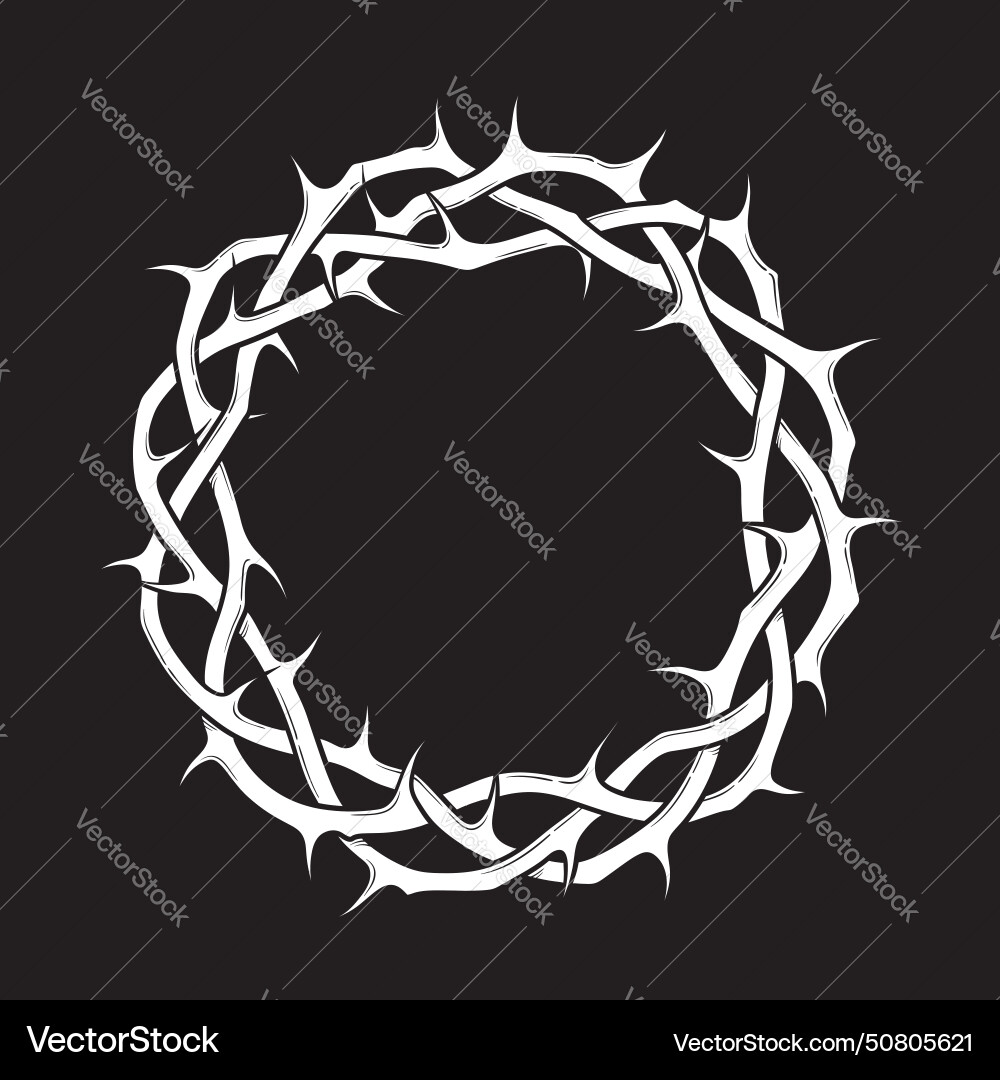 Christian Crown of Thorns Wreath Royalty Free Vector Image