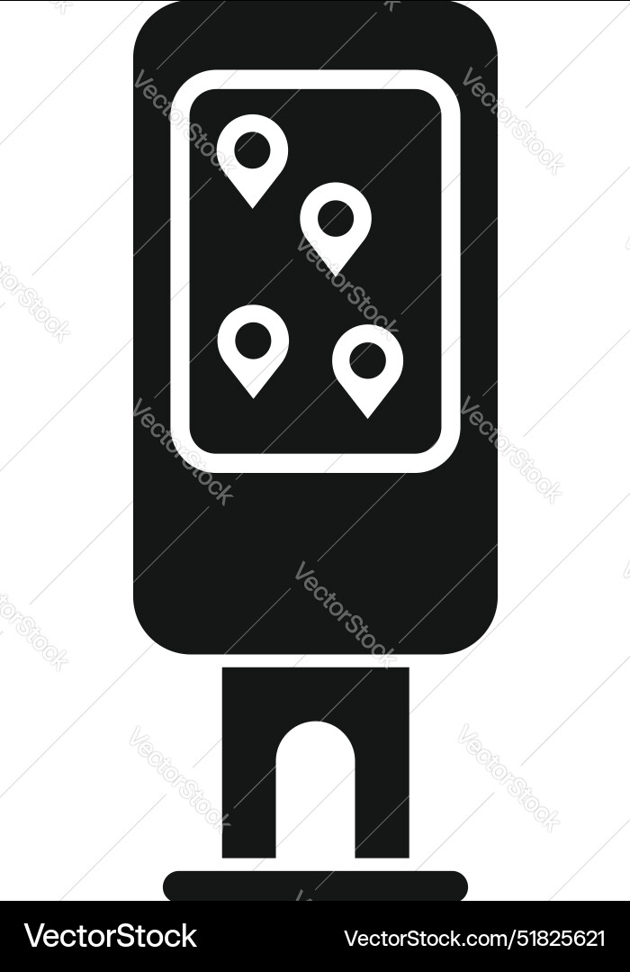 City park navigation map showing points Royalty Free Vector