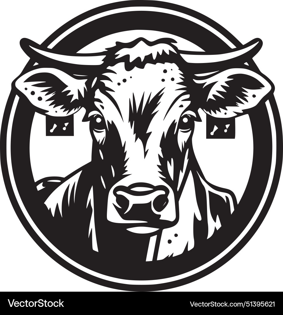 Cow - minimalist and simple silhouette Royalty Free Vector