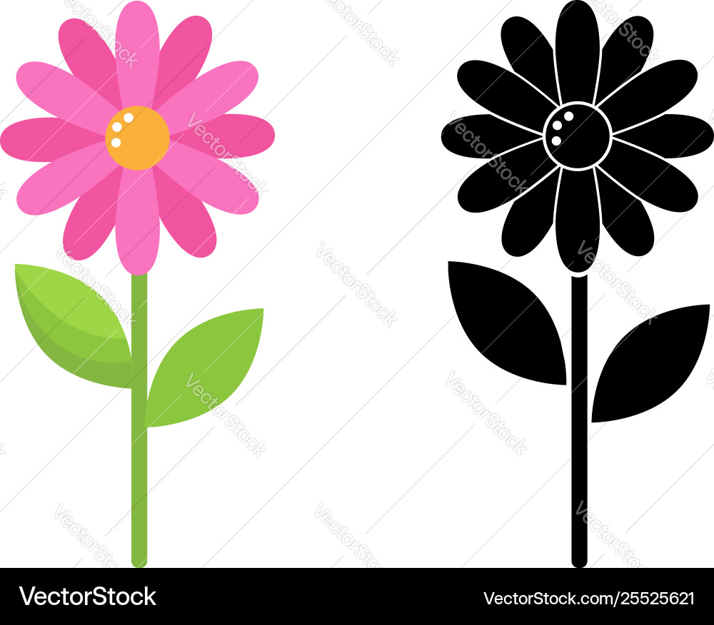 Daisy two Royalty Free Vector Image - VectorStock