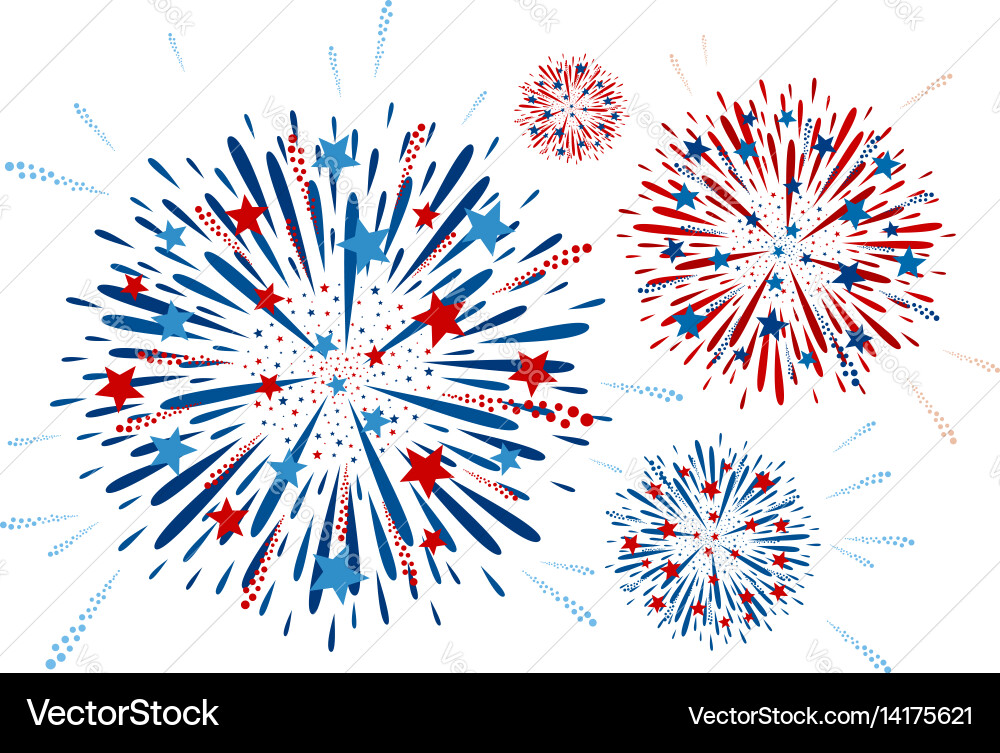 Fireworks design on white background Royalty Free Vector