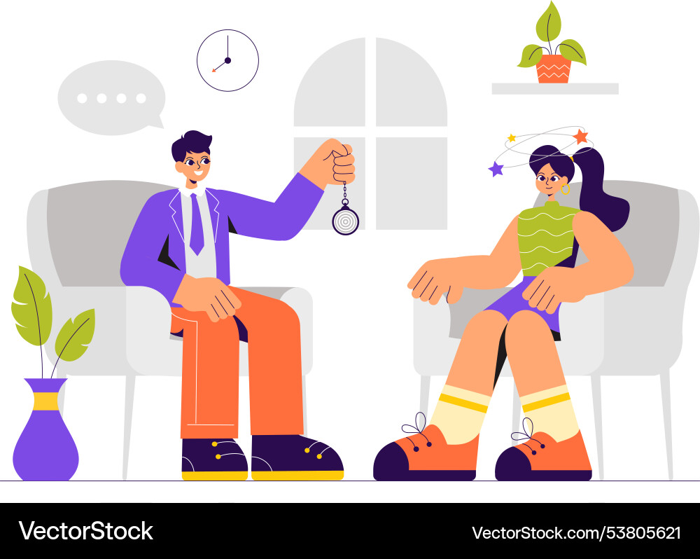 Hypnosis featuring black and white spiral Vector Image